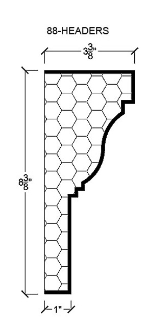 Architectural Foam Shape, Window Header