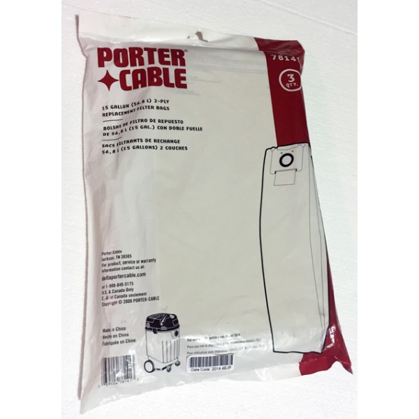 Porter Cable Vacuum Bags, drywall vacuum bags